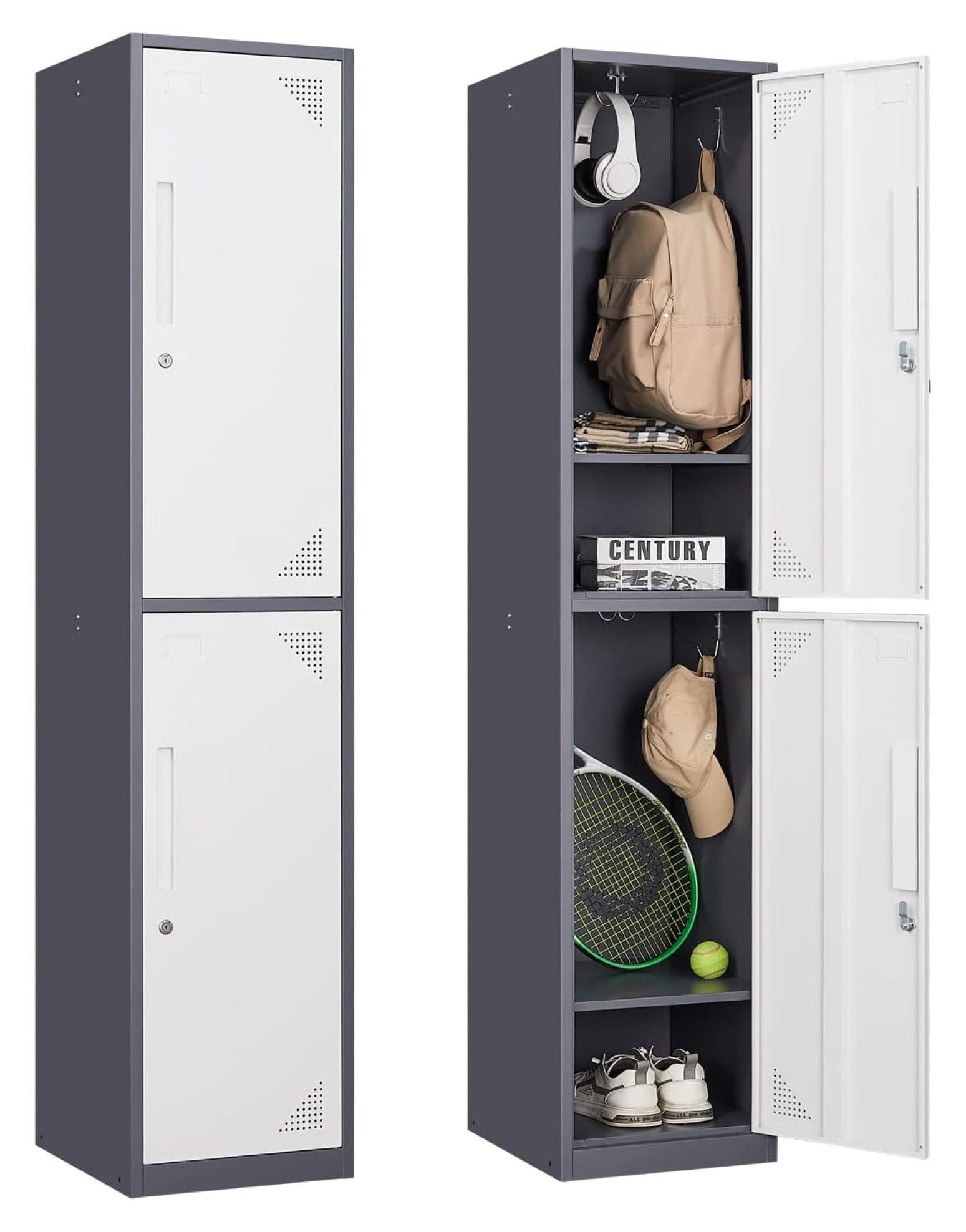Jadona Metal Storage Locker, 71" Tall Locker Storage Cabinet for ...