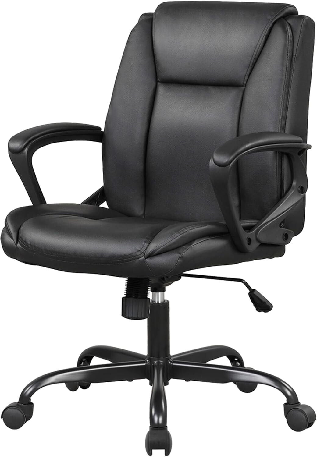 Jadona Premium Home Office Chair, Ergonomic PU Leather Task Chair with ...