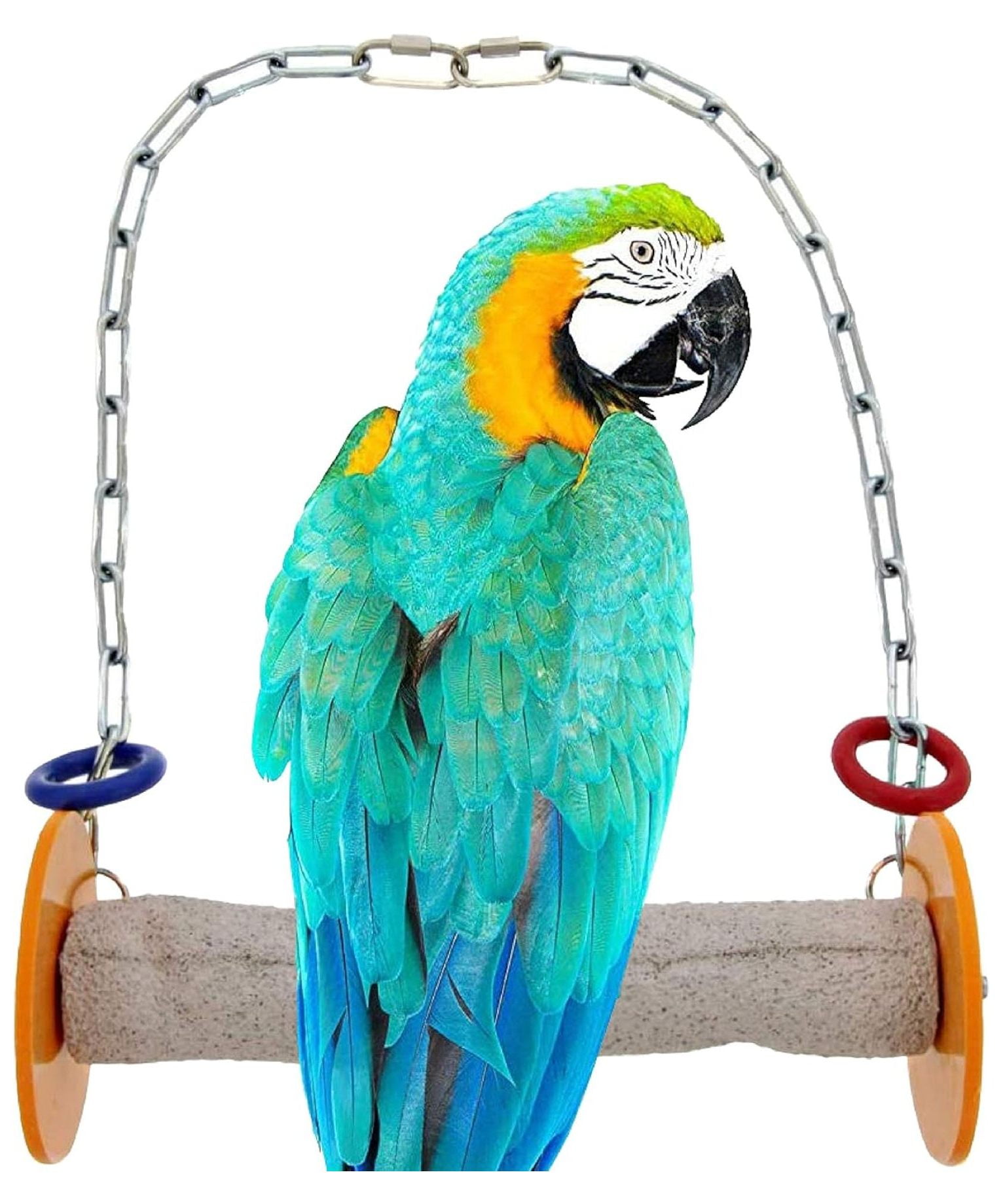 Jadona Roll Swing - Perch Toys Trims and Beaks, Safe and Non-Toxic Cage ...