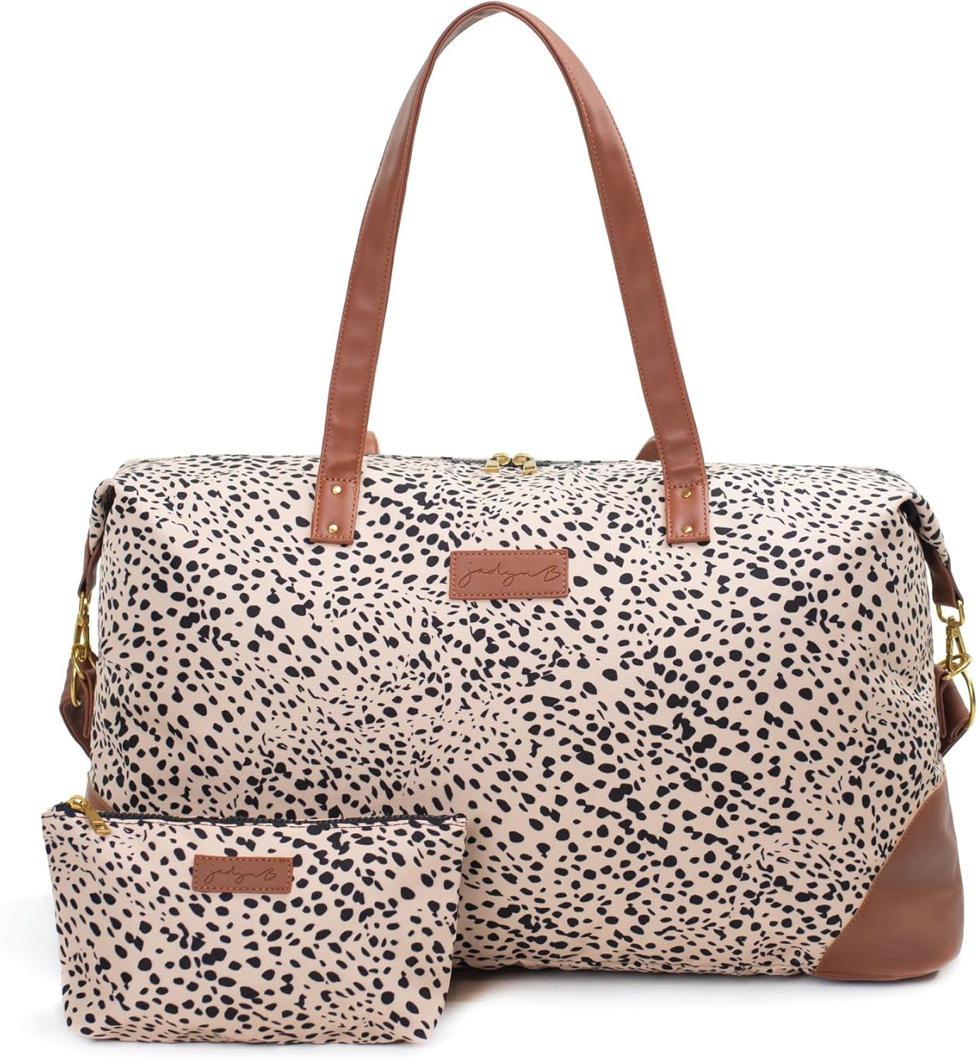 Jadyn Luna Women's Weekender Bag and Travel Duffel, Large 37 Liter Capacity (Cheetah Spot ...