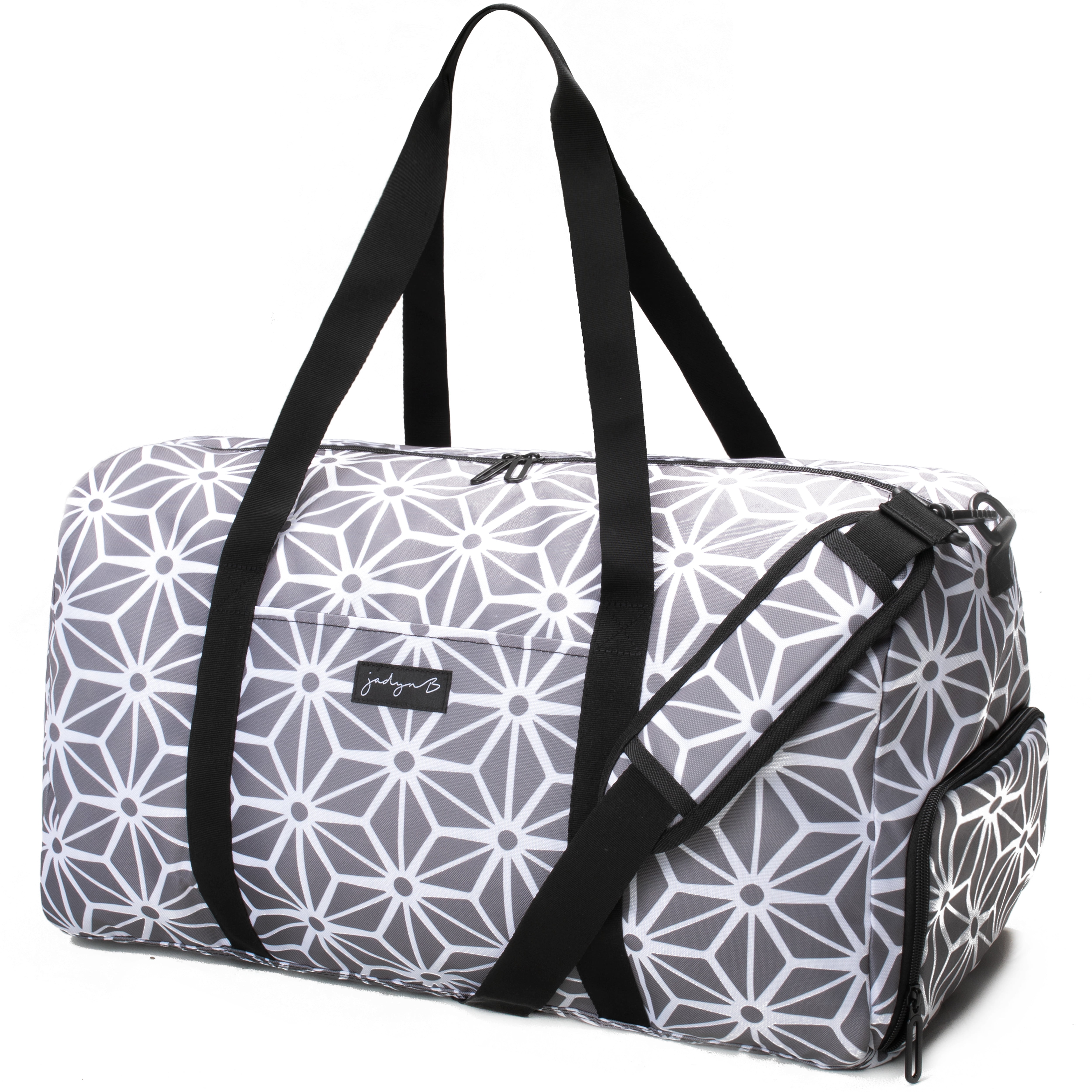 Jadyn Weekender 52L Women's Travel Duffel Bag (Geometric Gray ...