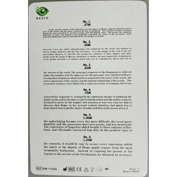 BASCH Jaeger Eye Test Chart - Walmart.com