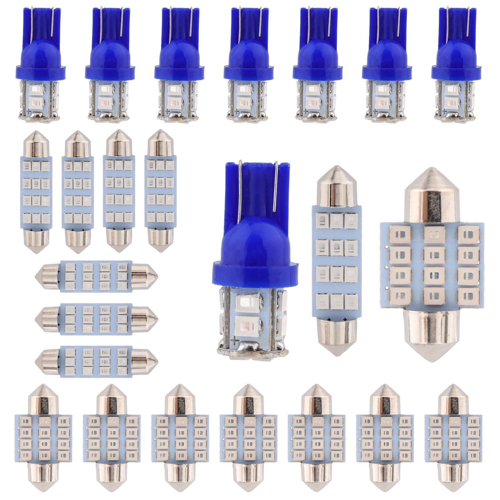 Jaeskeclip 24 PCS Interior Car Lights Bulbs, Replacement Dome Light LED ...