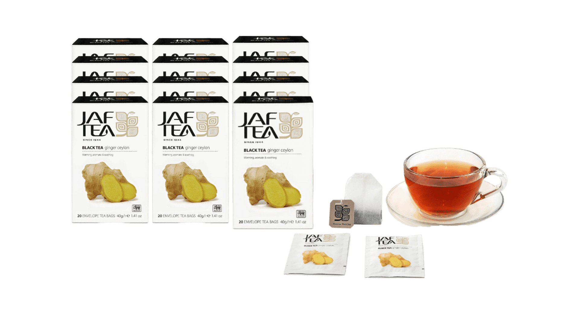 Jaf Tea Blueberry Delight Tea Bags – 20×1.5g Foil Envelope Pack of 12 ...