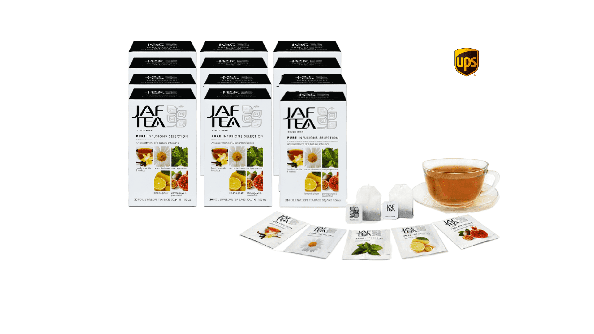 Jaf Tea Pure Infusions Selection Tea Bags – 20×1.5g Foil Envelope Pack ...