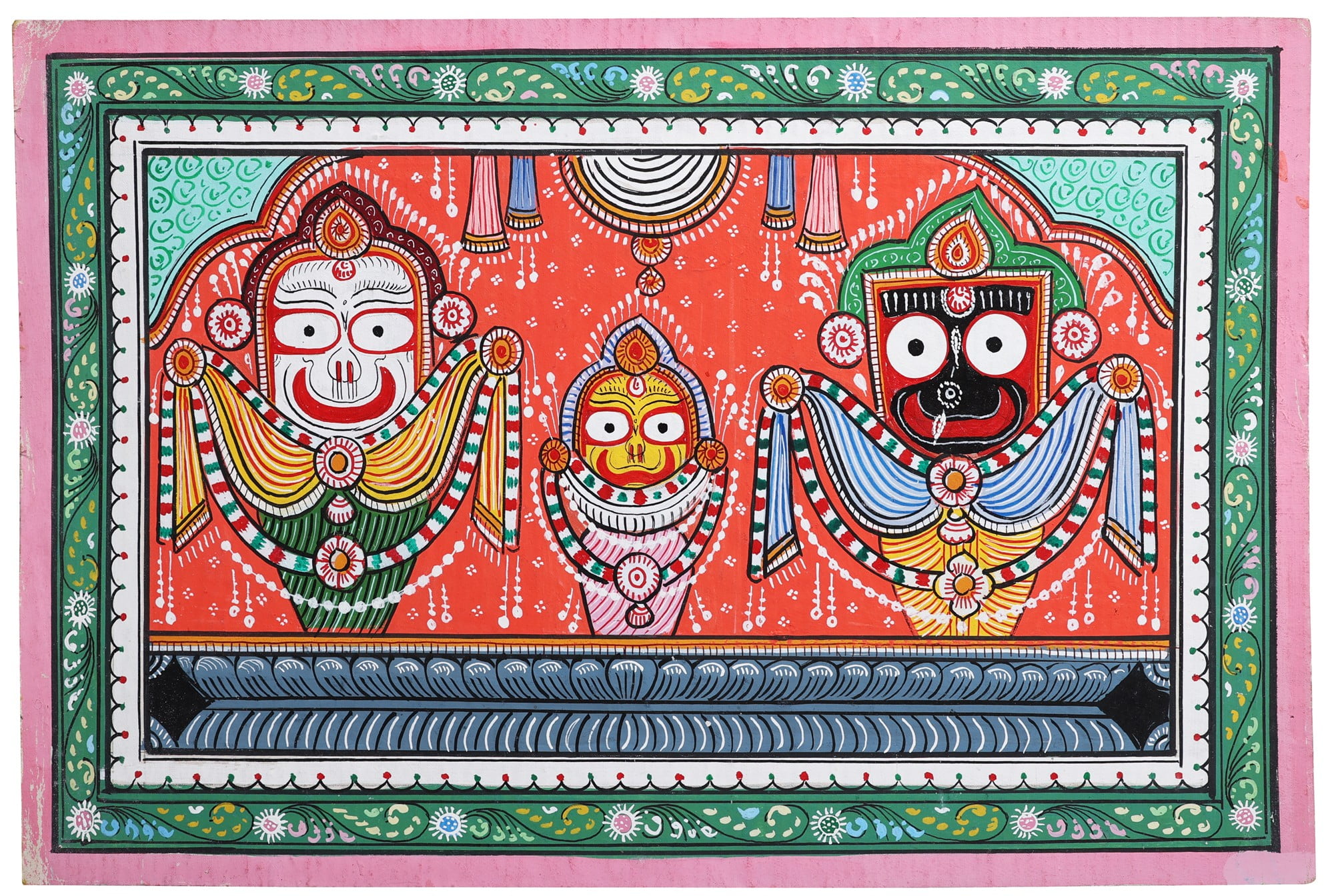 Jagannath Ji (Balarama Subhadra and Krishna) - Water Color Painting on ...