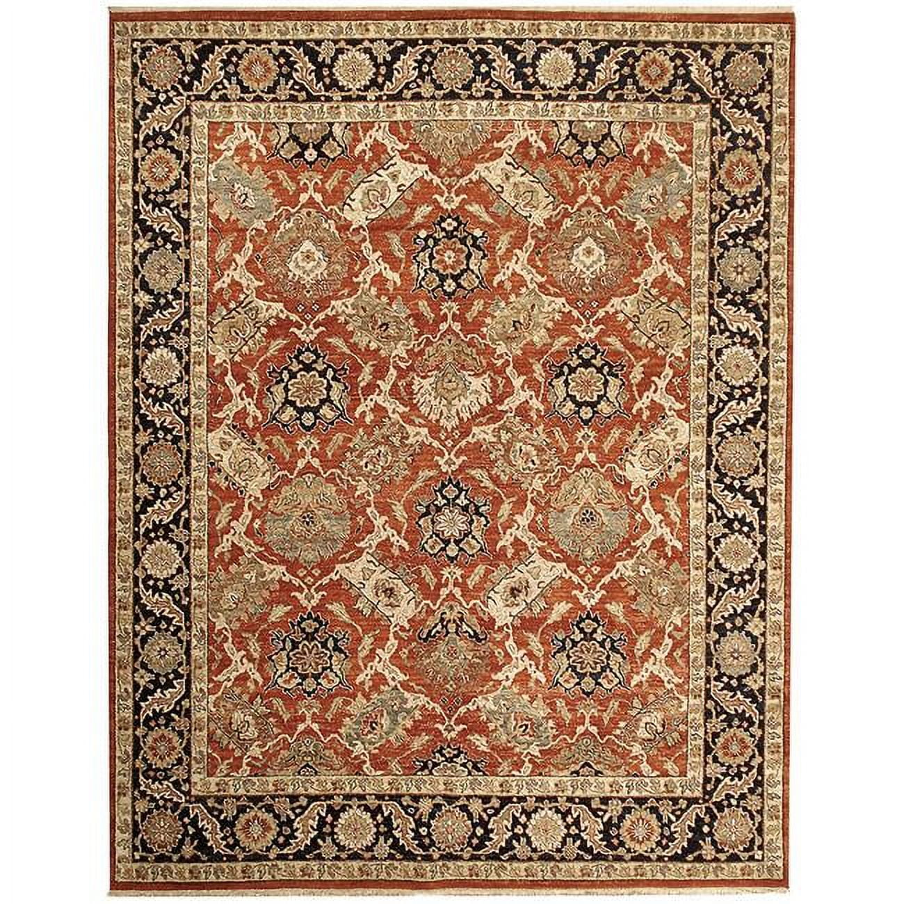 Jagapatti Bakshaish Rust & Navy Area Rug - 14 x 28 ft. - Walmart.com