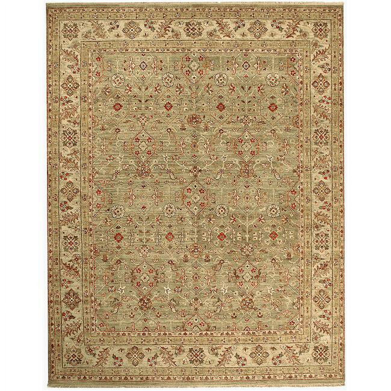 Jagapatti Ferrahan Light Green & Cream Area Rug - 14 x 28 ft. - Walmart.com