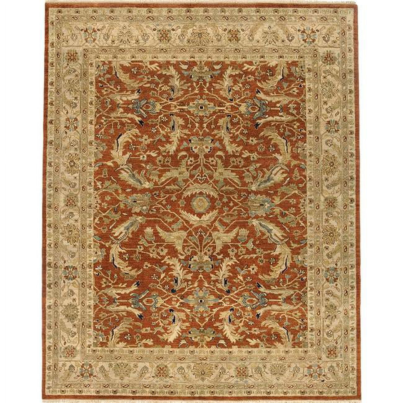 Jagapatti Mehraban Brick & Cream Area Rug - 12 x 24 ft. - Walmart.com
