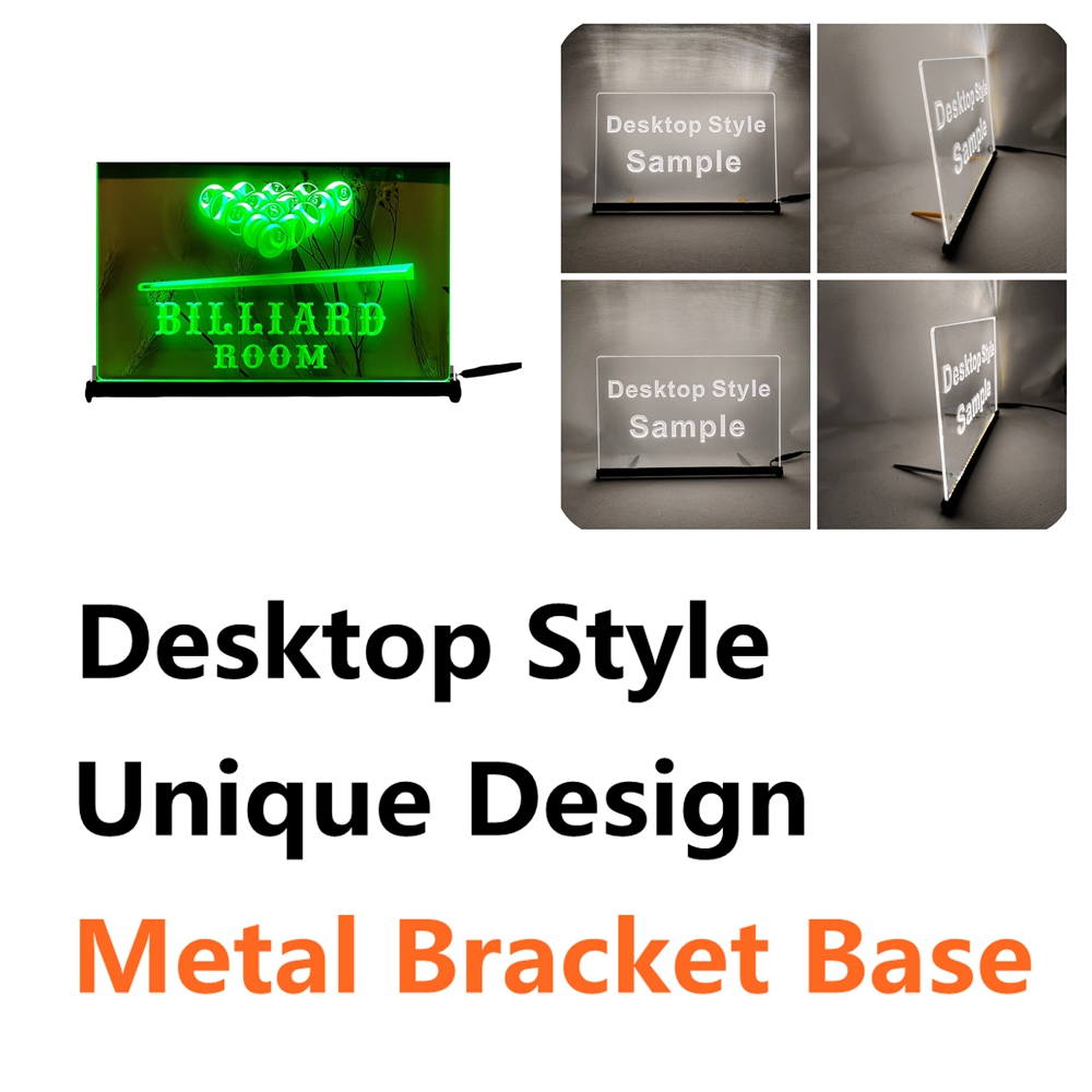 Billiard Pool Room Bar Beer Vintage LED Neon Sign-Posters,3DCarving ...