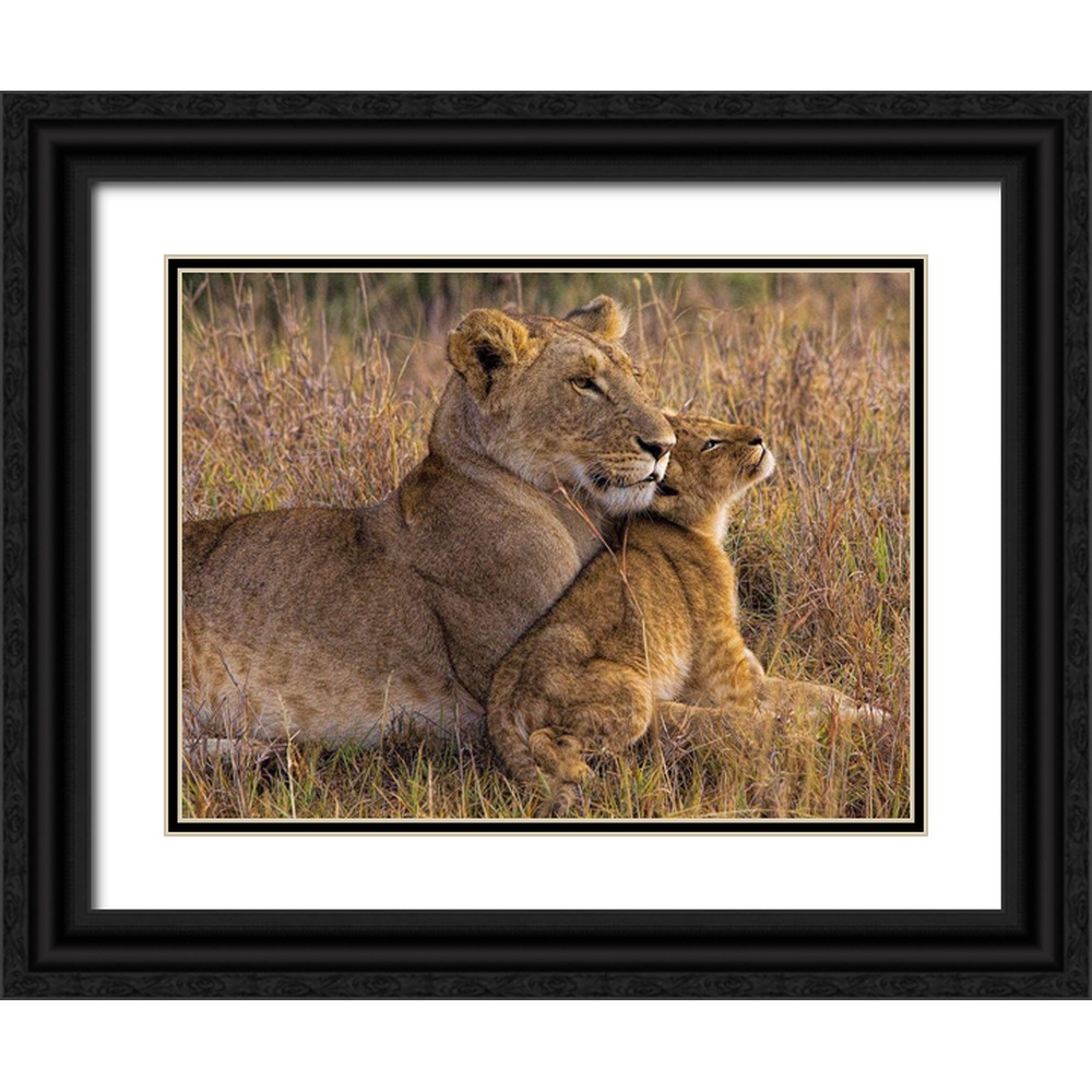 Jager, Henry 14x12 Black Ornate Wood Framed with Double Matting Museum ...