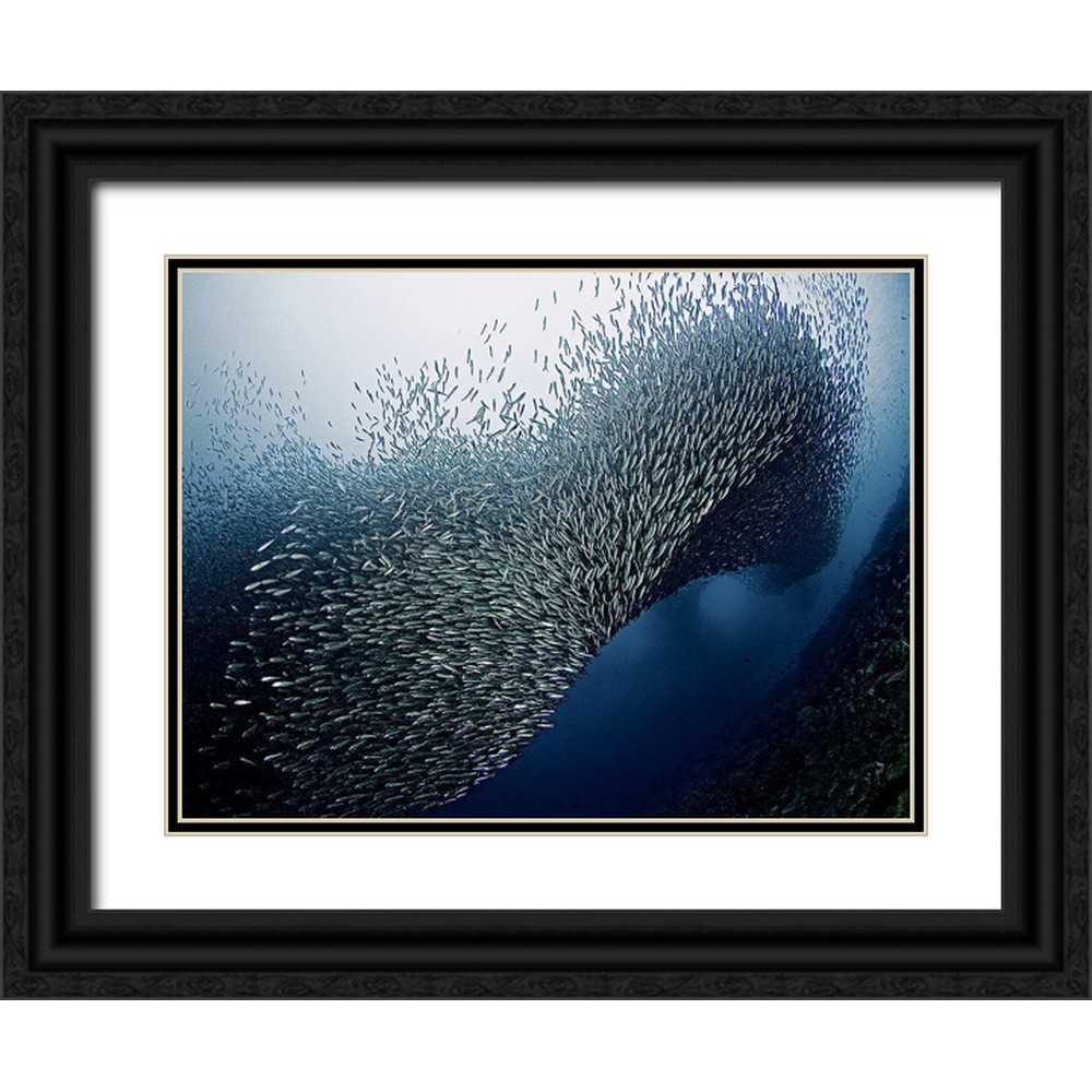 Jager, Henry 14x12 Black Ornate Wood Framed with Double Matting Museum ...