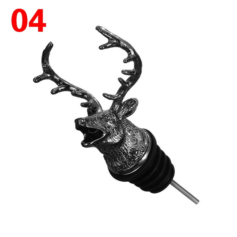 Jagermeister Accessories Wine Pourer Zinc Alloy Deer Elk Lion Bull Head ...