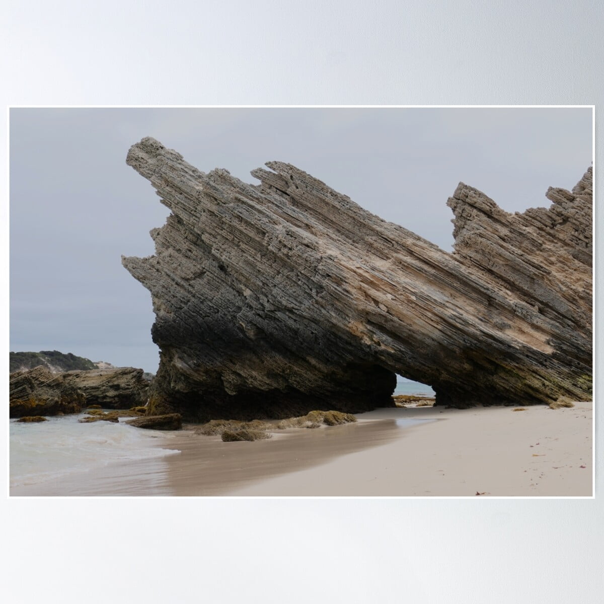 Jagged Rock at the beach in Australia Poster, 18x24 UNFRAMED - Walmart.com