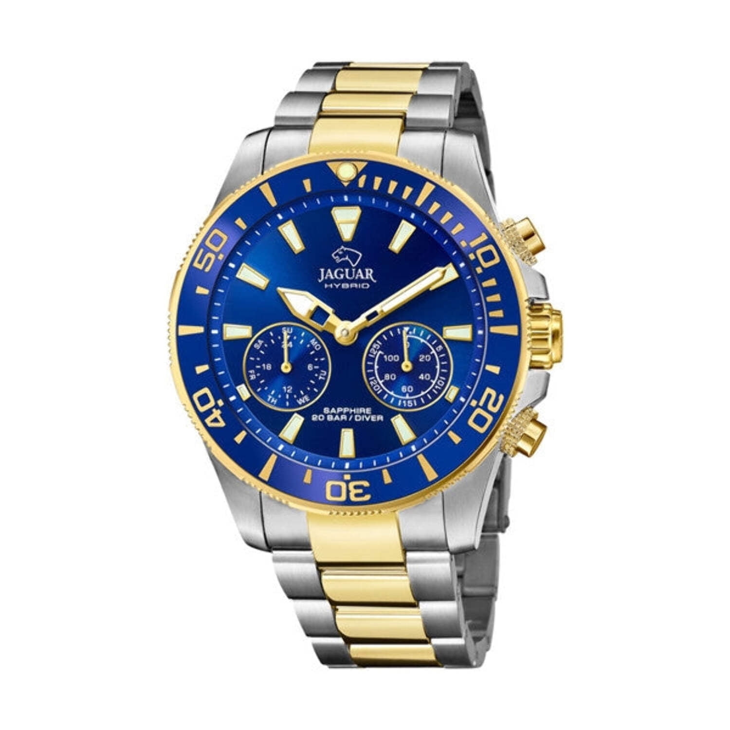 Jaguar Connected J889/1 Men's Hybrid Smartwatch – Two-Tone Stainless ...