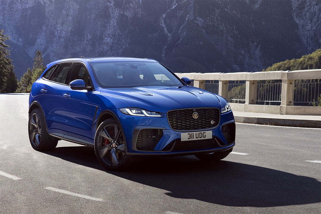 Jaguar F-Pace SVR Dynamic Blue Car Wall Poster - 24x36 Inch Glossy ...
