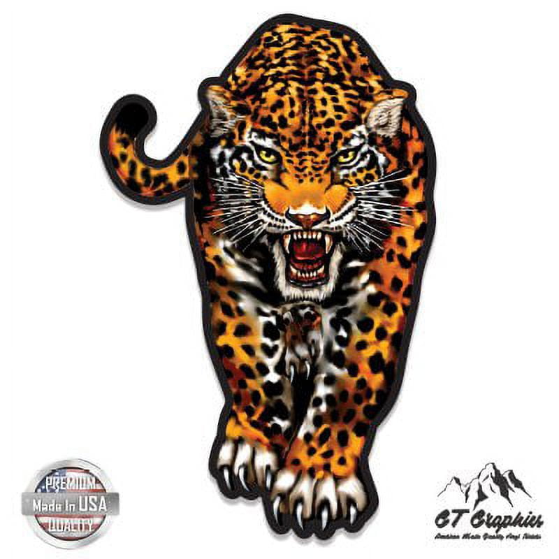 Jaguar Fierce Big Cat Colorful - 8" Vinyl Sticker - For Car Laptop I ...