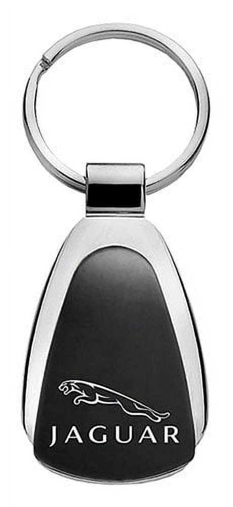 Au-TOMOTIVE GOLD Jaguar Keychain & Keyring - Black Teardrop Genuine ...