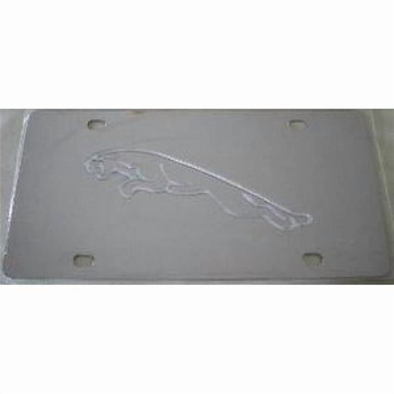 Jaguar Silver Logo Stainless Steel License Plate - Walmart.com