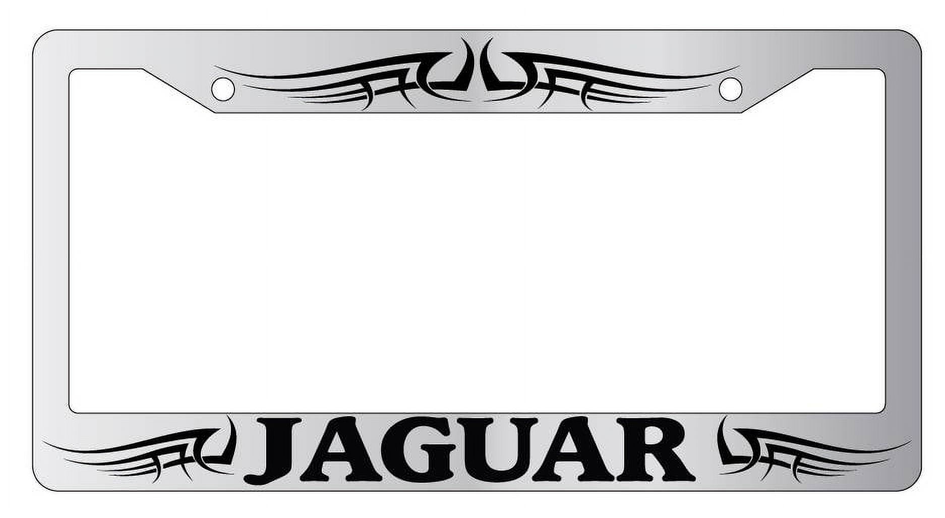 Jaguar Tribal Design 2 Chrome Plastic License Plate Frame - Walmart ...