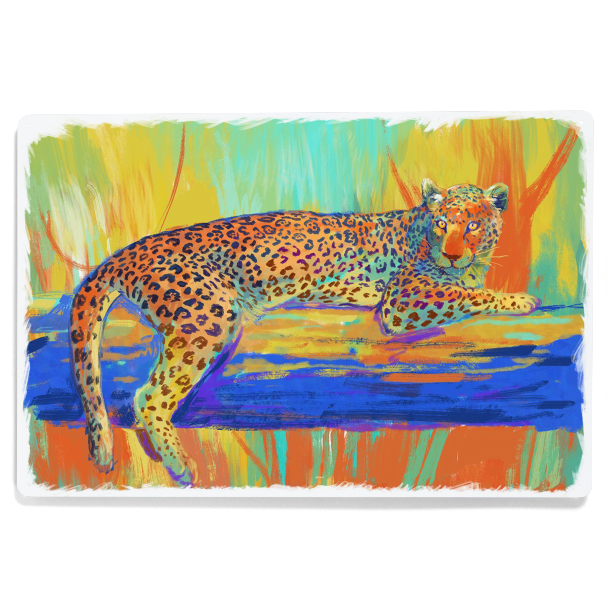 Jaguar Vivid 12x18 Aluminum Art Indoor Outdoor Metal Sign Decor