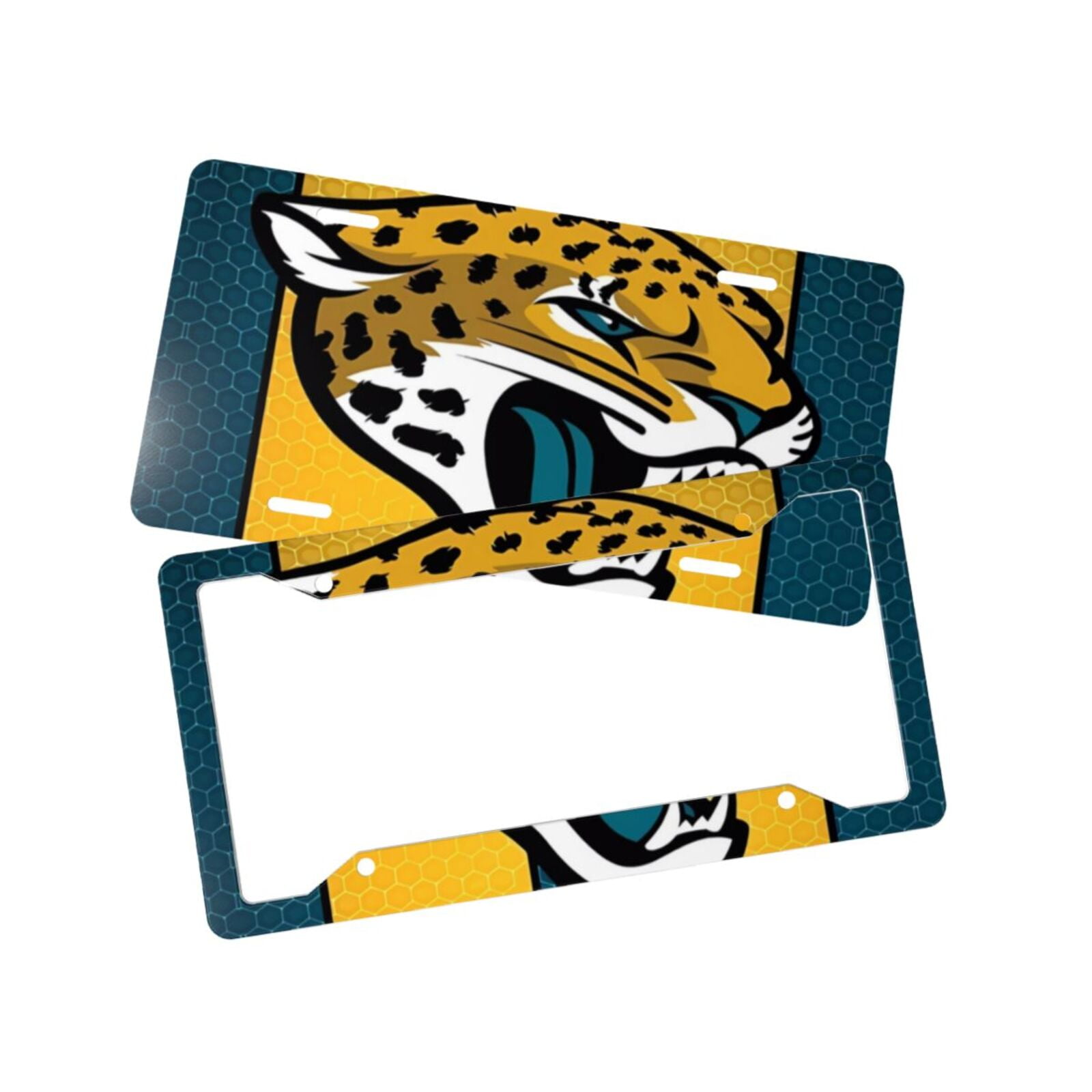 Jaguars Car License Plate Aluminum Car Front Frames Tags Without ...