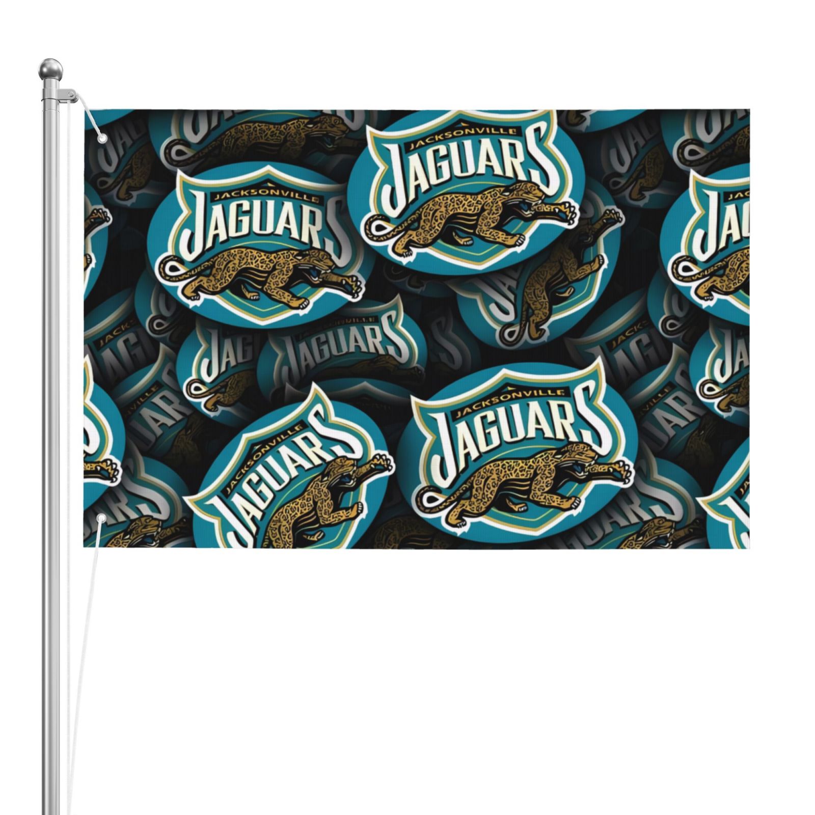 Jaguars Double Sided Flag 2x3FT There are two corns on each end of the ...