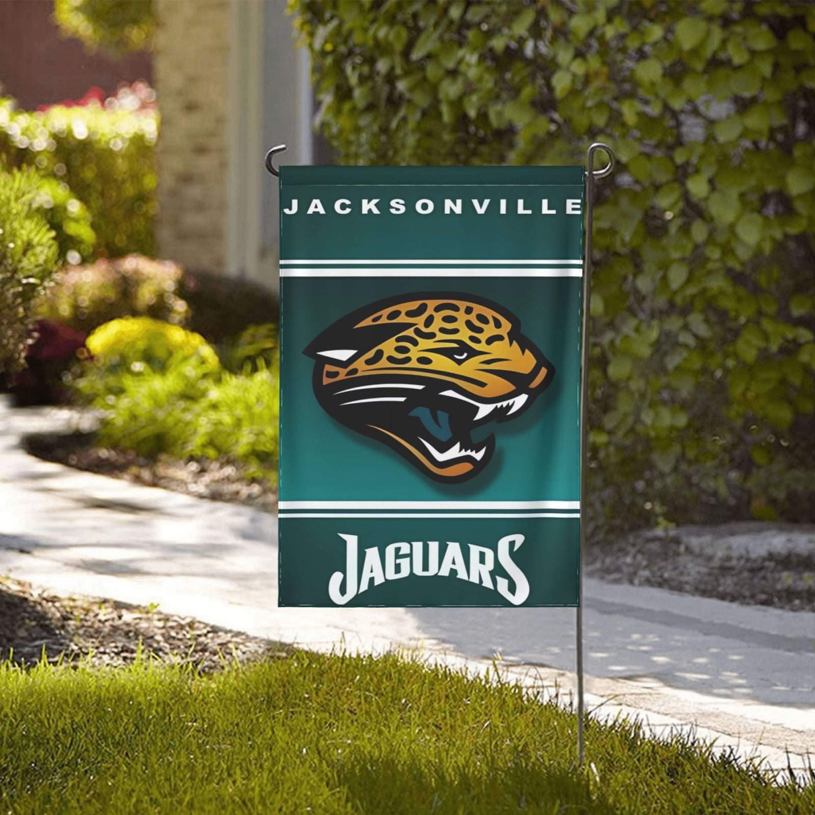 Jaguars Football Team Garden Flag 12.5"x18"/28"x40" Double Sided Yard ...