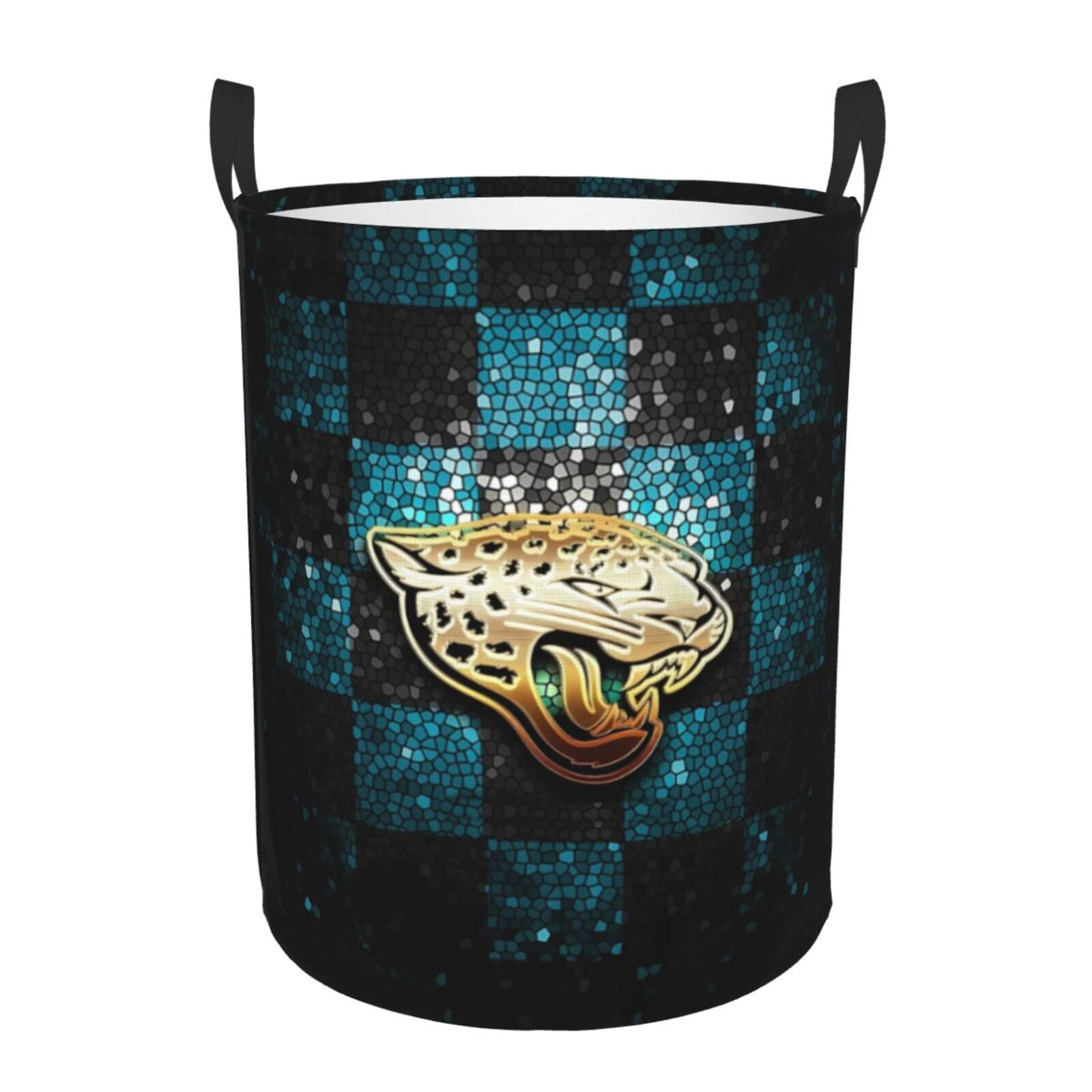 Jaguars Football Team Theme Round Laundry Basket with Handle, Fan ...