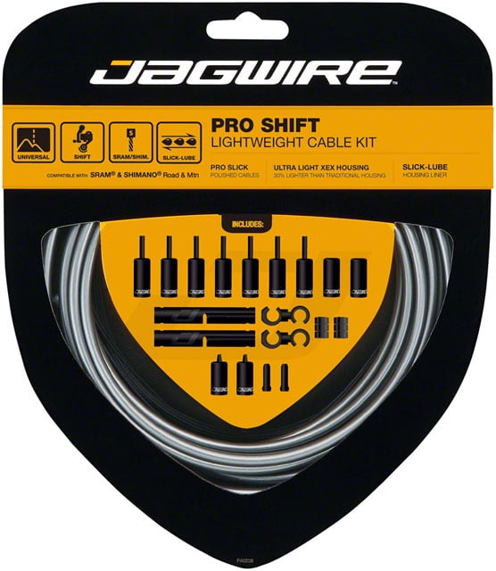 Jagwire Pro Shift Cable Kit Road/Mountain for SRAM/Shimano Ice Gray ...