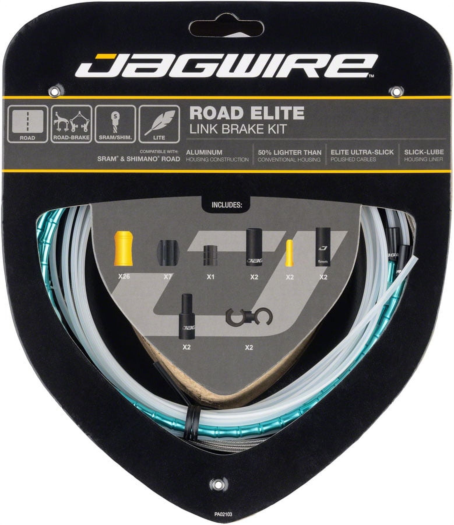 Jagwire Road Elite Link Brake Cable Kit - SRAM/Shimano, Ultra-Slick ...