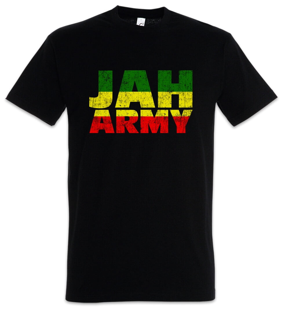 Jah Army T-Shirt Rasta Rastafari Babylon Irie Ska Reggae Jamaica Africa ...