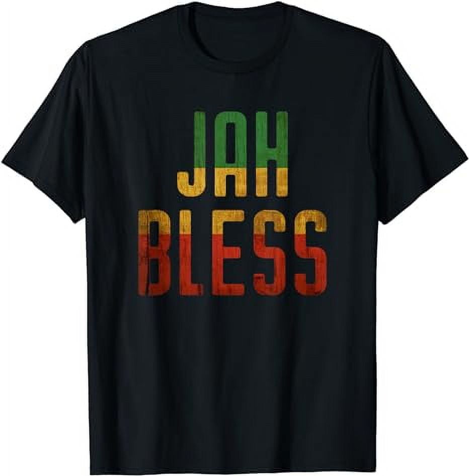 Jah Bless Rasta T Shirt Jamaica Roots Rock Reggae - Walmart.com