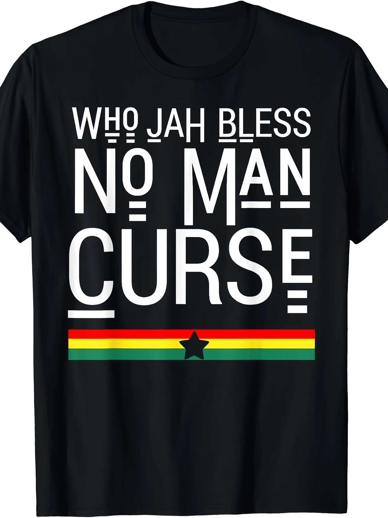 Jah Bless, don't curse, Rasta flag, reggae roots, Jamaican T-shirt ...
