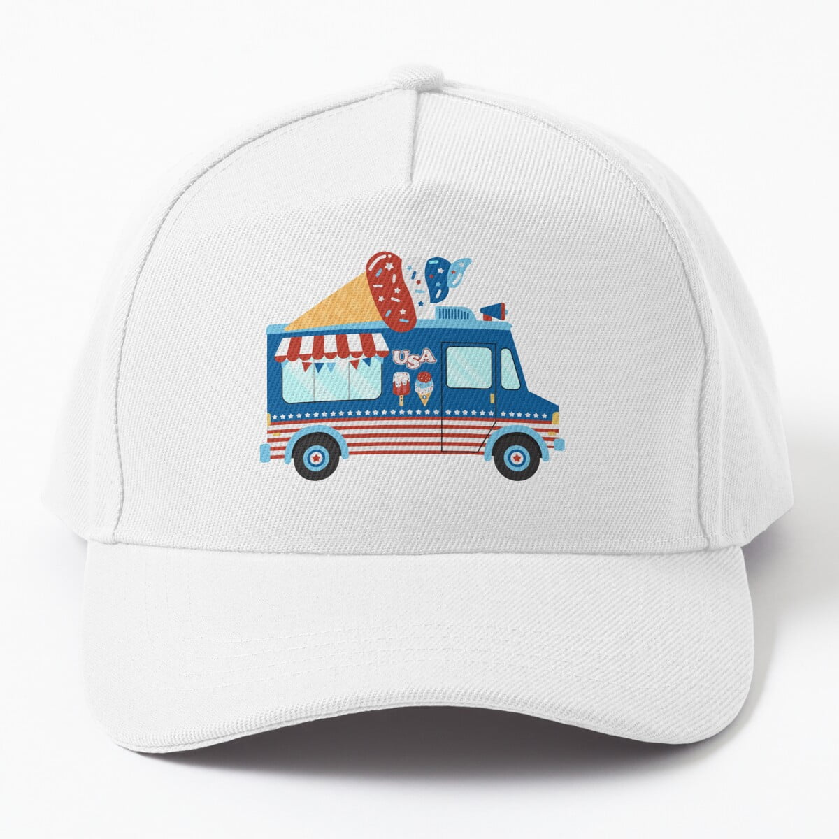 Jahat 4Th Of July Ice Cream Truck Cap Baseball Cap, Hats For Men, Gift ...