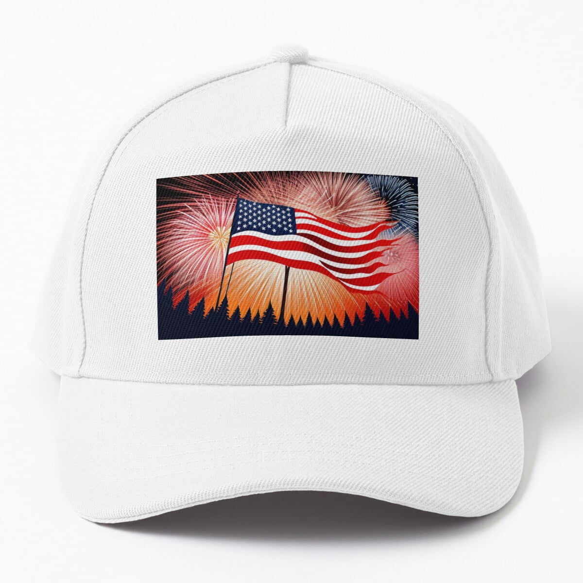 Jahat American Flag Fireworks // Independence Day Cap Hats For Men ...