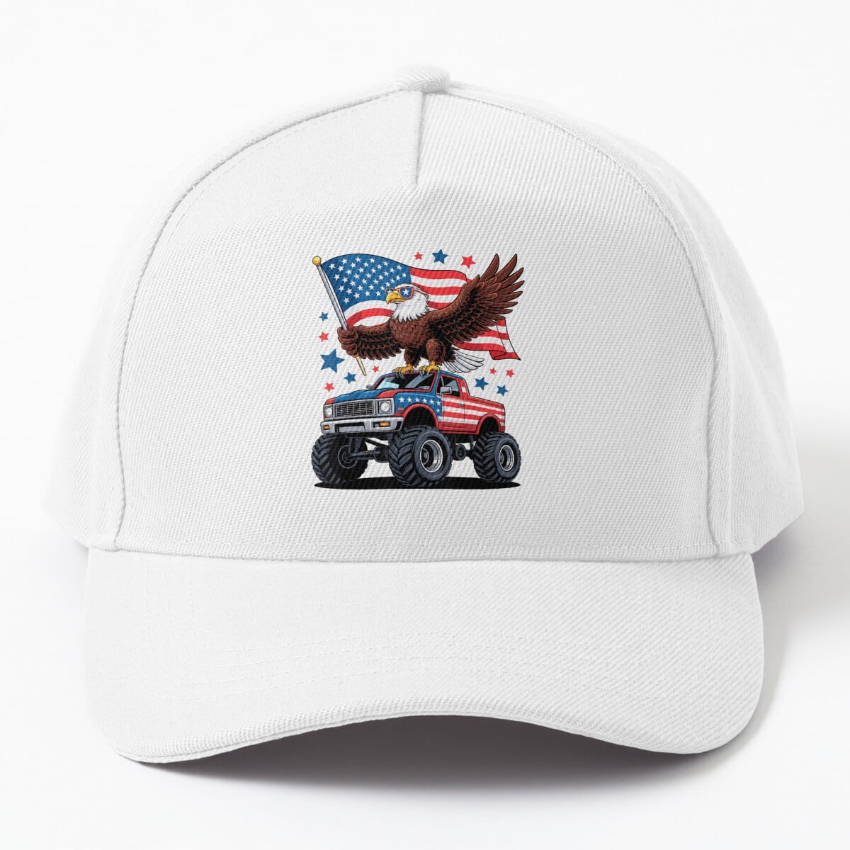Jahat Bald Eagle American Flag Happy 4Th Of July Independence Day Cap ...
