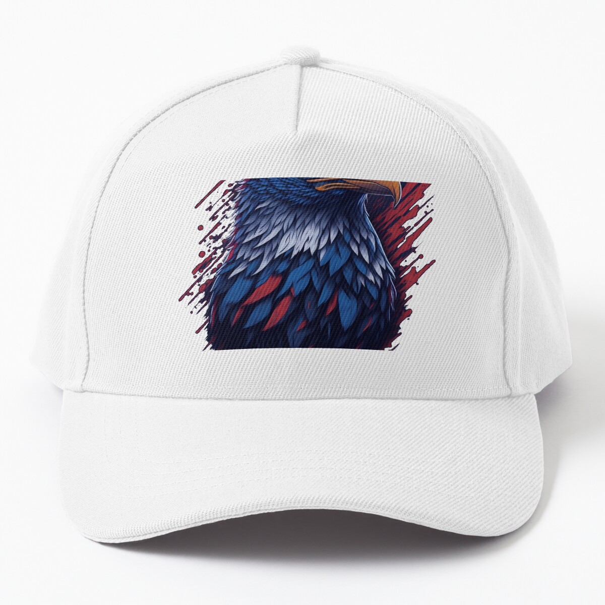Jahat Bald Eagle With Red White And Blue Feathers Cap Baseball Cap ...