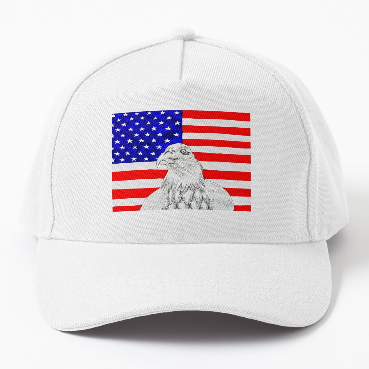Jahat Bald Eagle With The Us Flag Cap Baseball Cap, Hats For Men, Gift ...