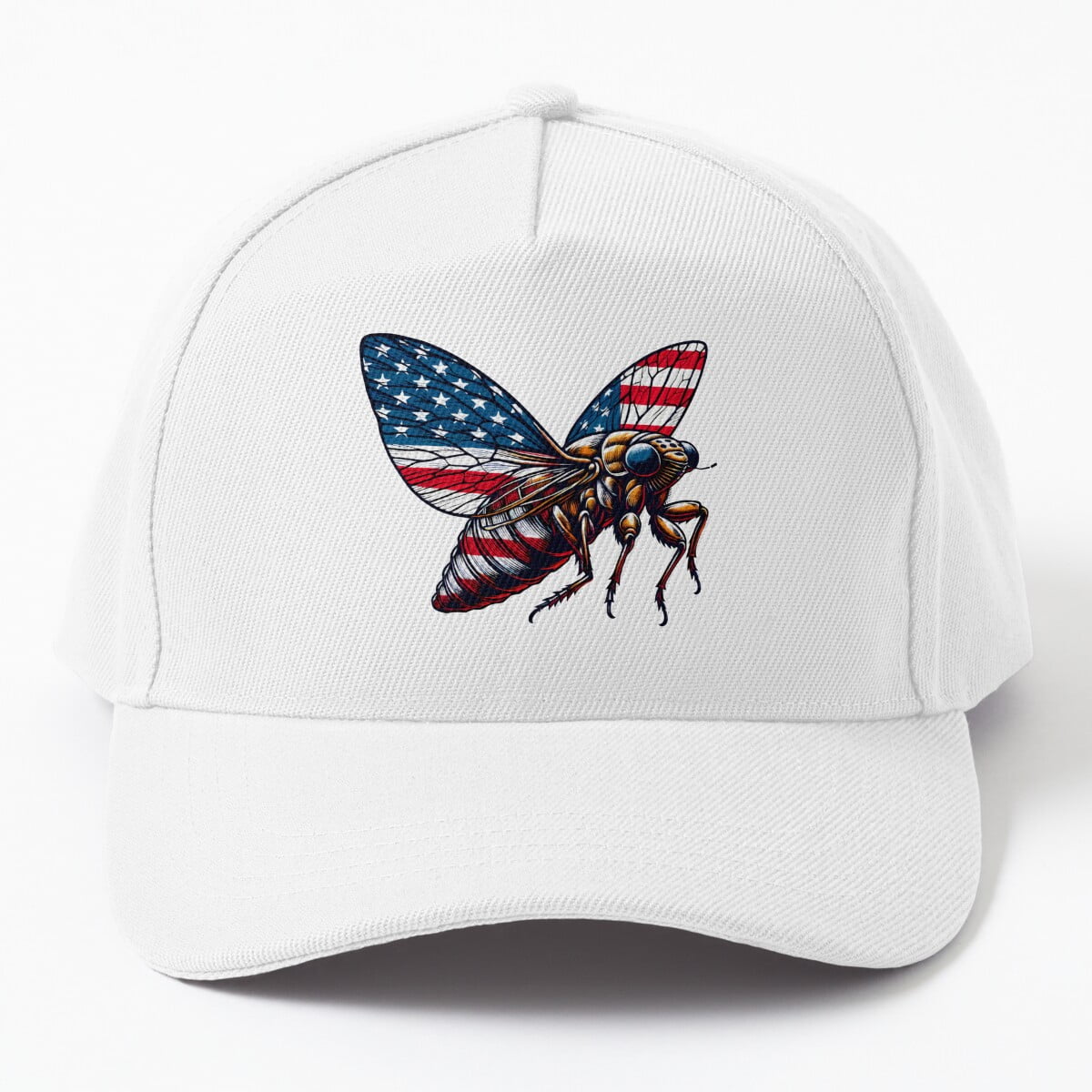Jahat Cicada 2024 American Flag 4Th Of July Entomology Insect Cap ...