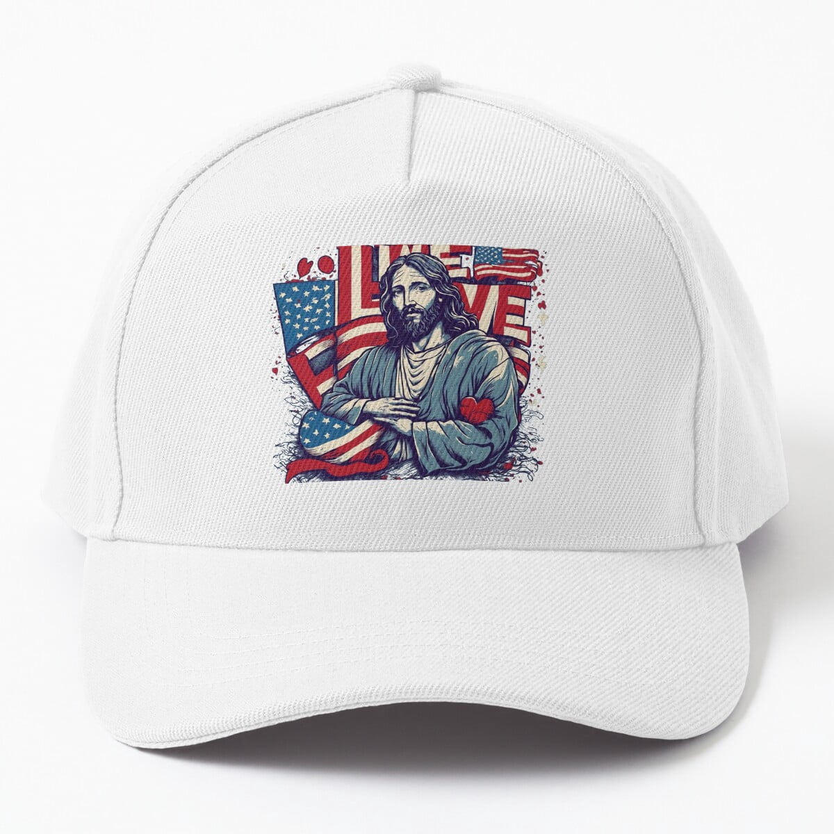 Jahat Cross And Stripes: Loves Jesus, Loves America Cap Baseball Cap ...