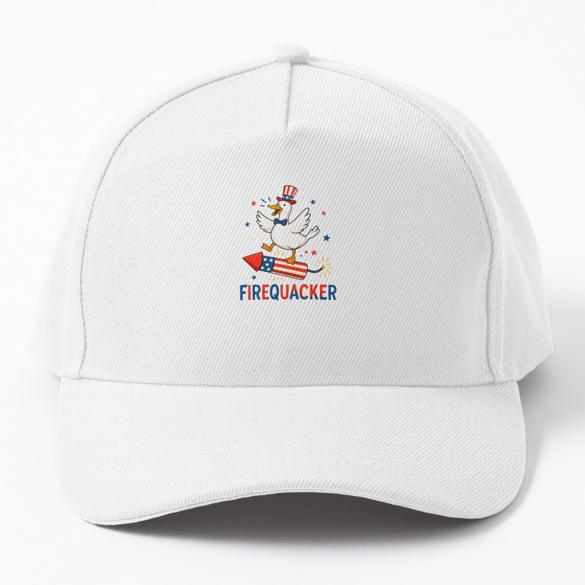 Jahat Firequacker Cute Goose 4Th Of July America Flag Firequacker Cap ...