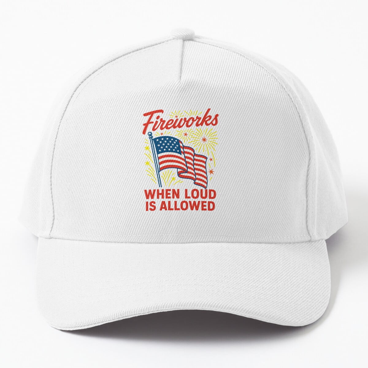 Jahat Fireworks When Loud Is Allowed 4Th Of July Cap Baseball Cap, Hats ...