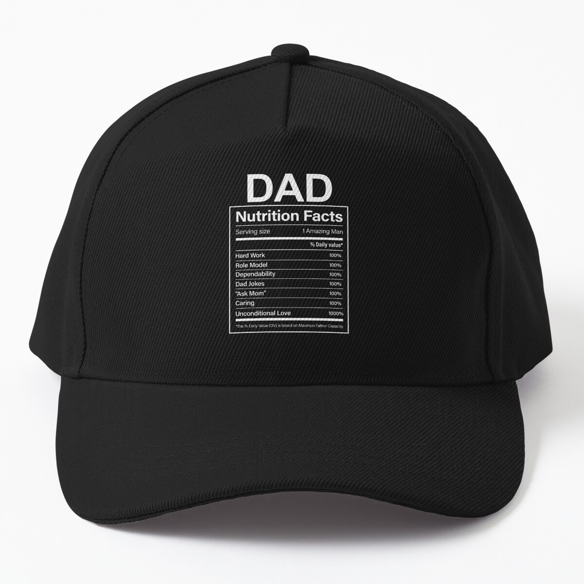 Jahat Funny Father'S Day Gift Dad Nutrition Facts Cap, Hats For Men ...
