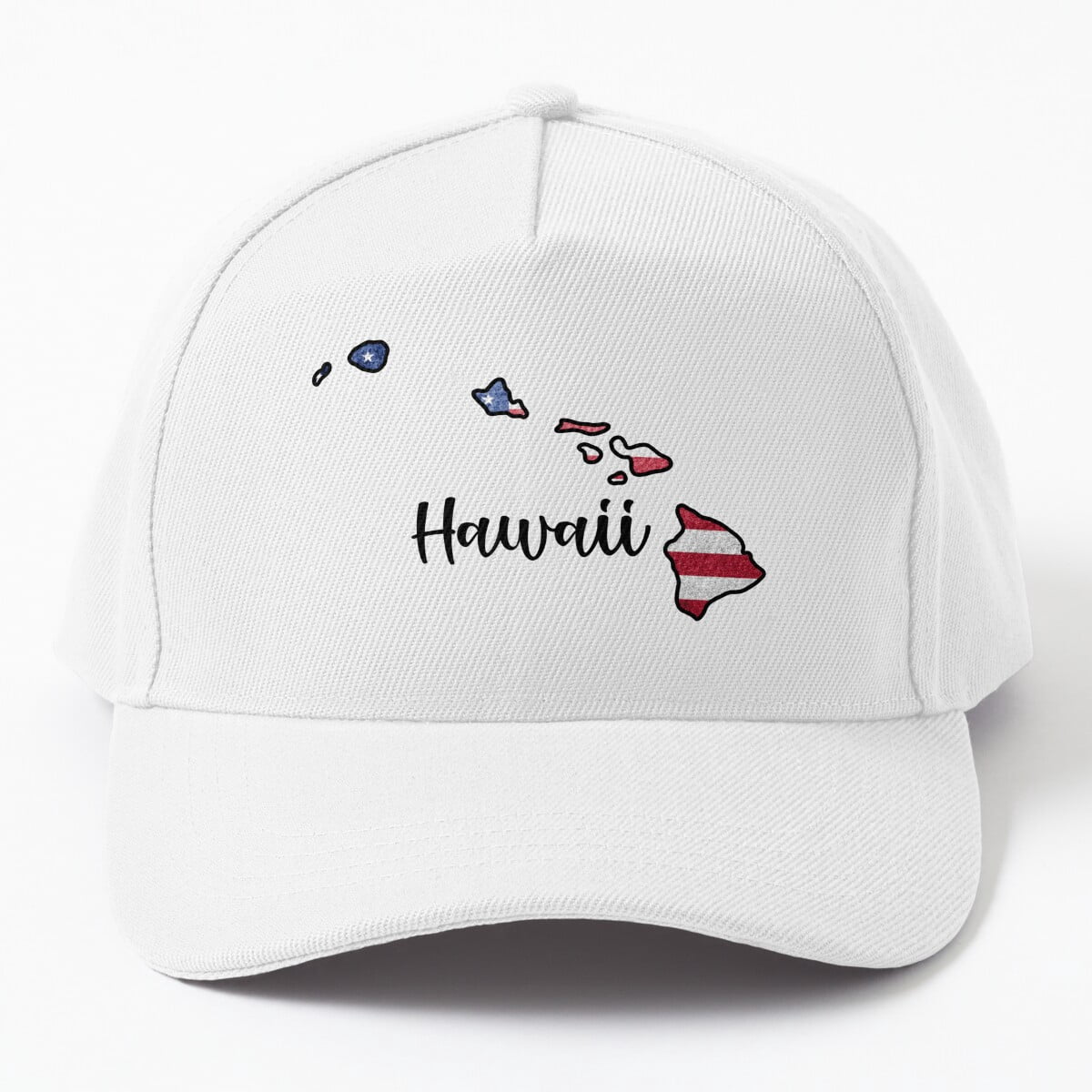 Jahat Hawaii State Outline With Patriotic Usa American Flag Cap ...