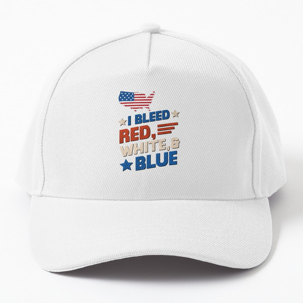 Jahat I Bleed Red, White, & Blue Cap Baseball Cap, Hats For Men, Gift ...