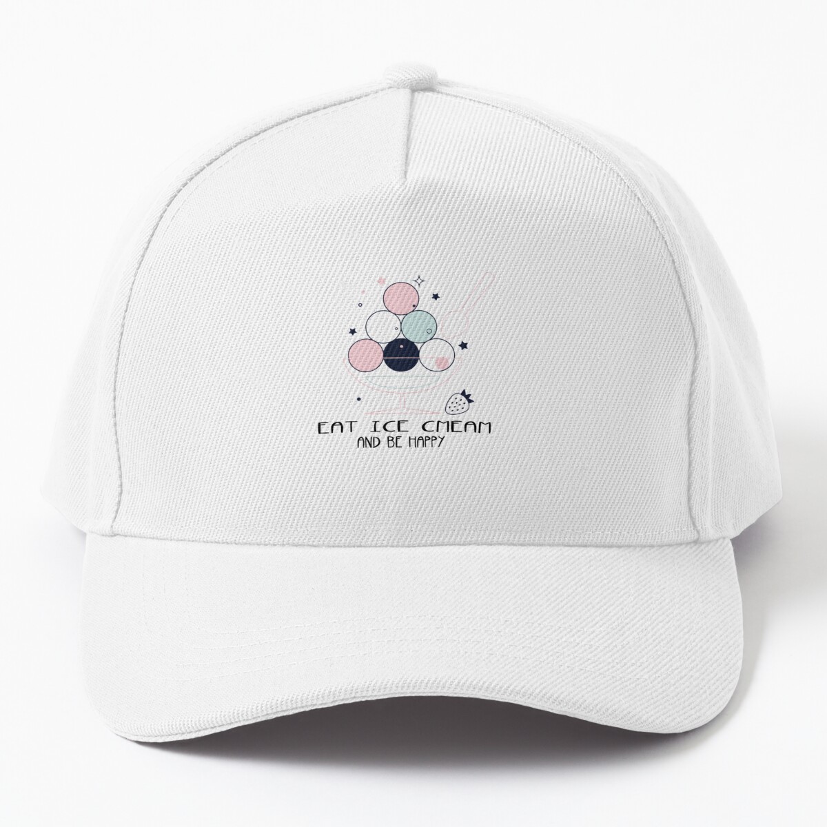 Jahat Keep Calm Eat Ice Cream And Be Happy Cap Hats For Men, Gift For ...