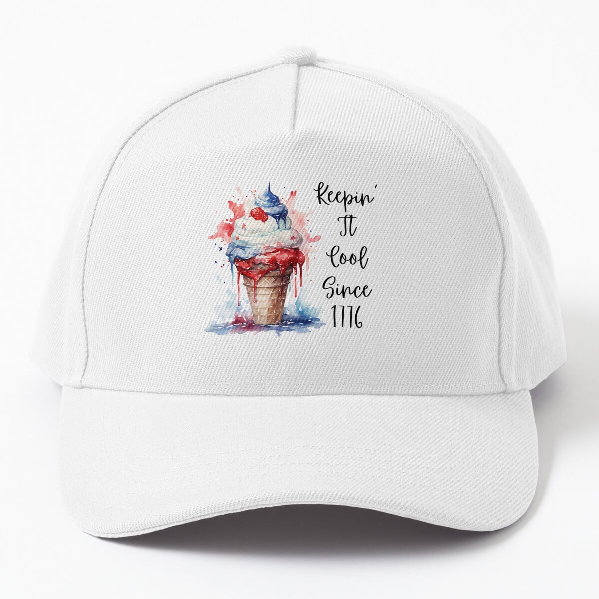 Jahat Keepin' It Cool Since 1776 – 4Th Of July Ice Cream Sublimation Patriotic Design Cap ...