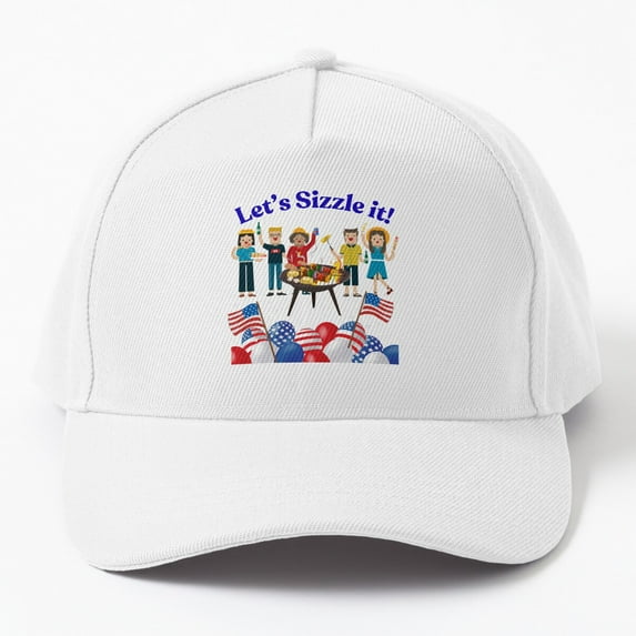 Jahat Let'S Sizzle It! Fourth Of July Bbq/Cookout Cap Hats For Men ...