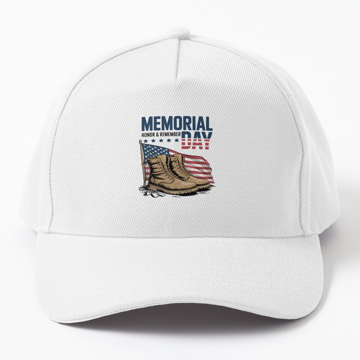 Jahat Memorial Day Honor And Remember Dtf Print Design, 4Th Of July Cap ...